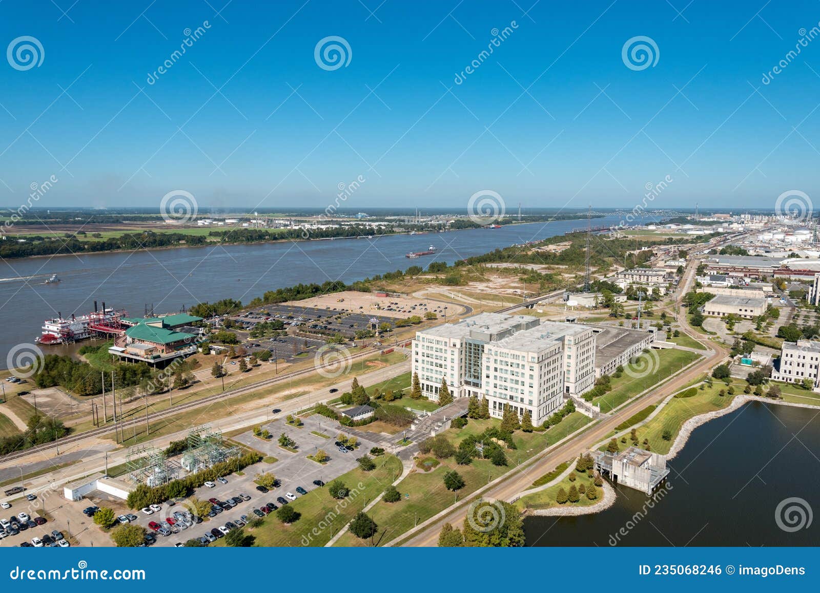 Aerial View of Baton Rouge from the State Capitol Stock Photo - Image ...
