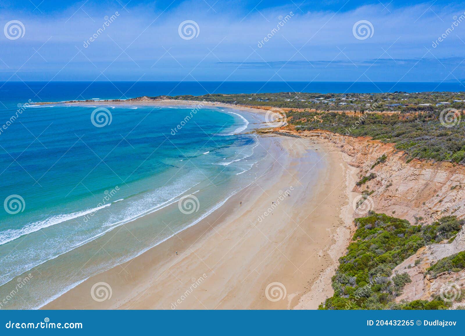 Aerial View of a Beach at Anglesea in Australia Stock Image - Image of ...