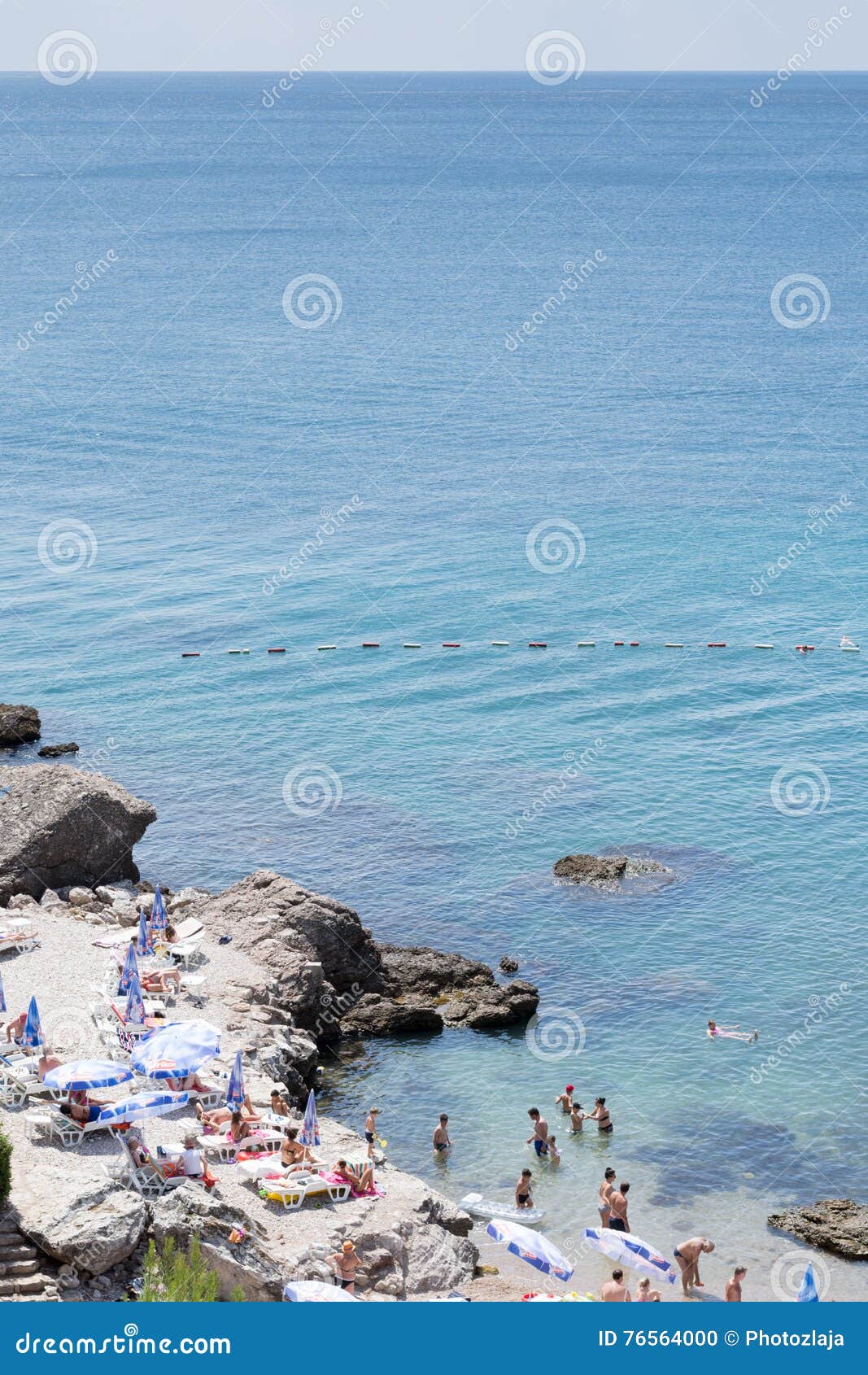 Aerial View of Beach with People on the Sea Editorial Image - Image of ...
