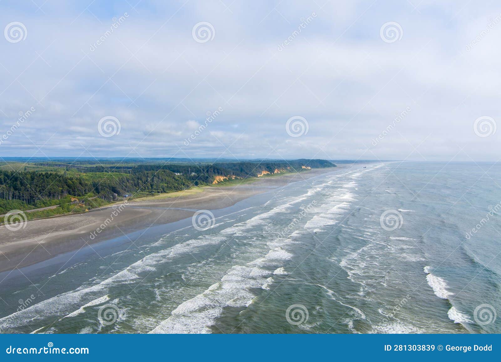 Aerial View of the Beach at Seabrook, Washington in June 2023 Stock ...
