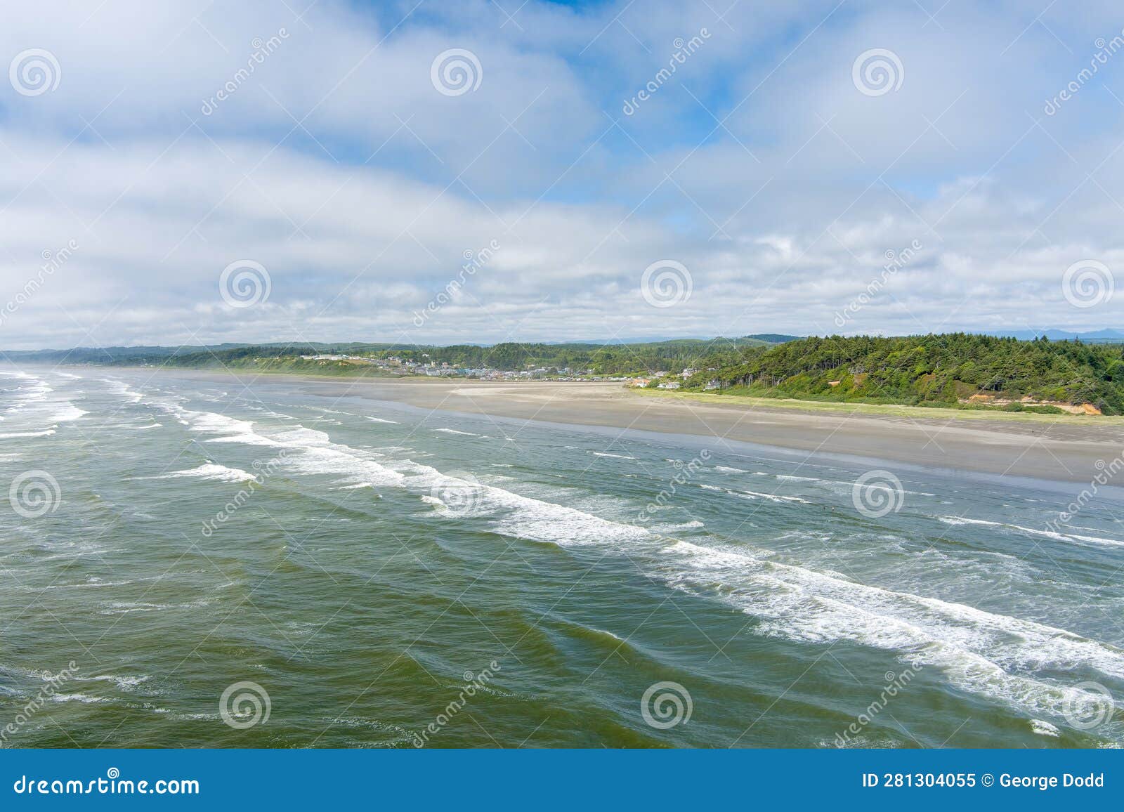 Aerial View of the Beach at Seabrook, Washington in June 2023 Stock ...
