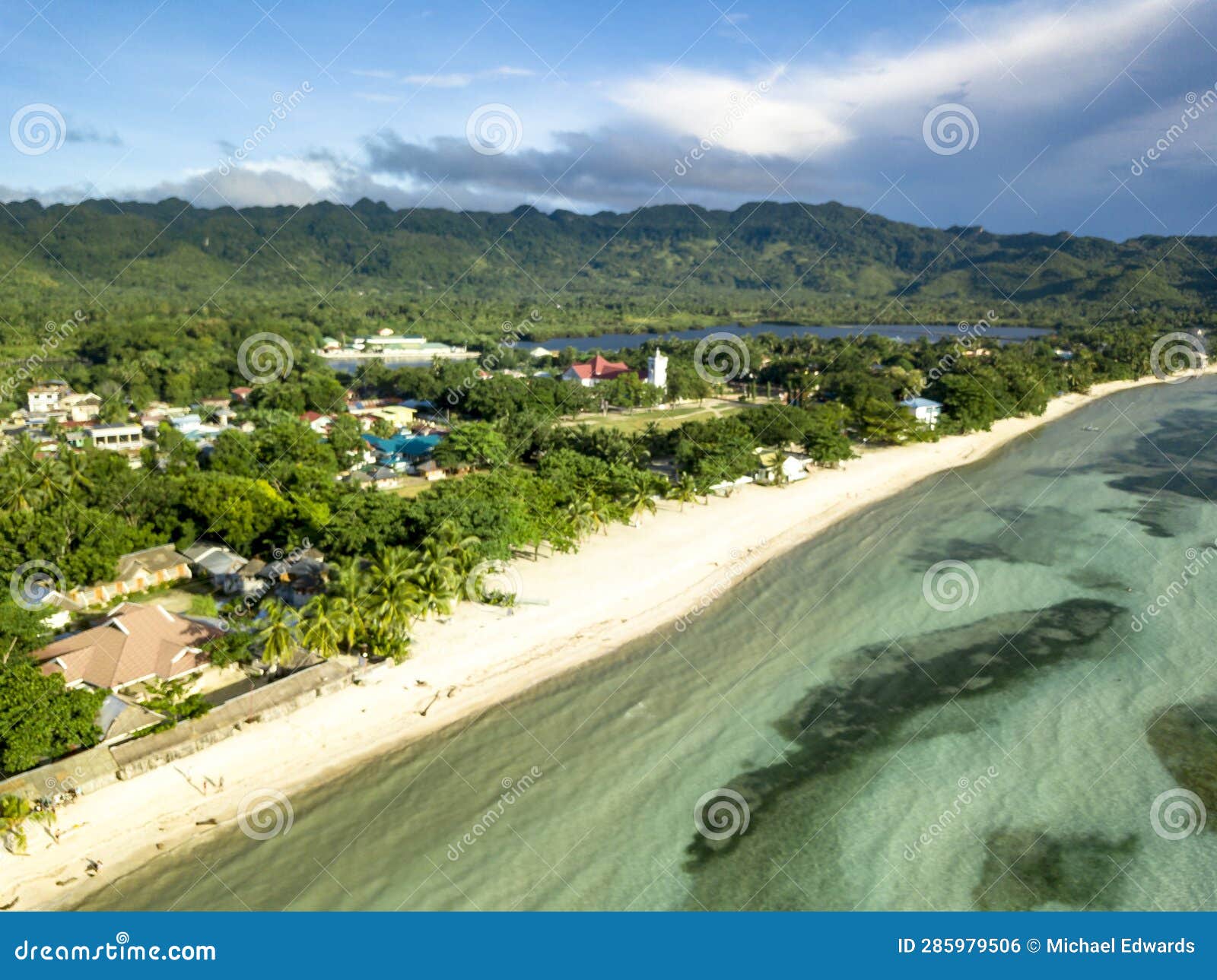 Aerial View of Beauiful Quinale Beach in Anda, Bohol, Philippines Stock ...