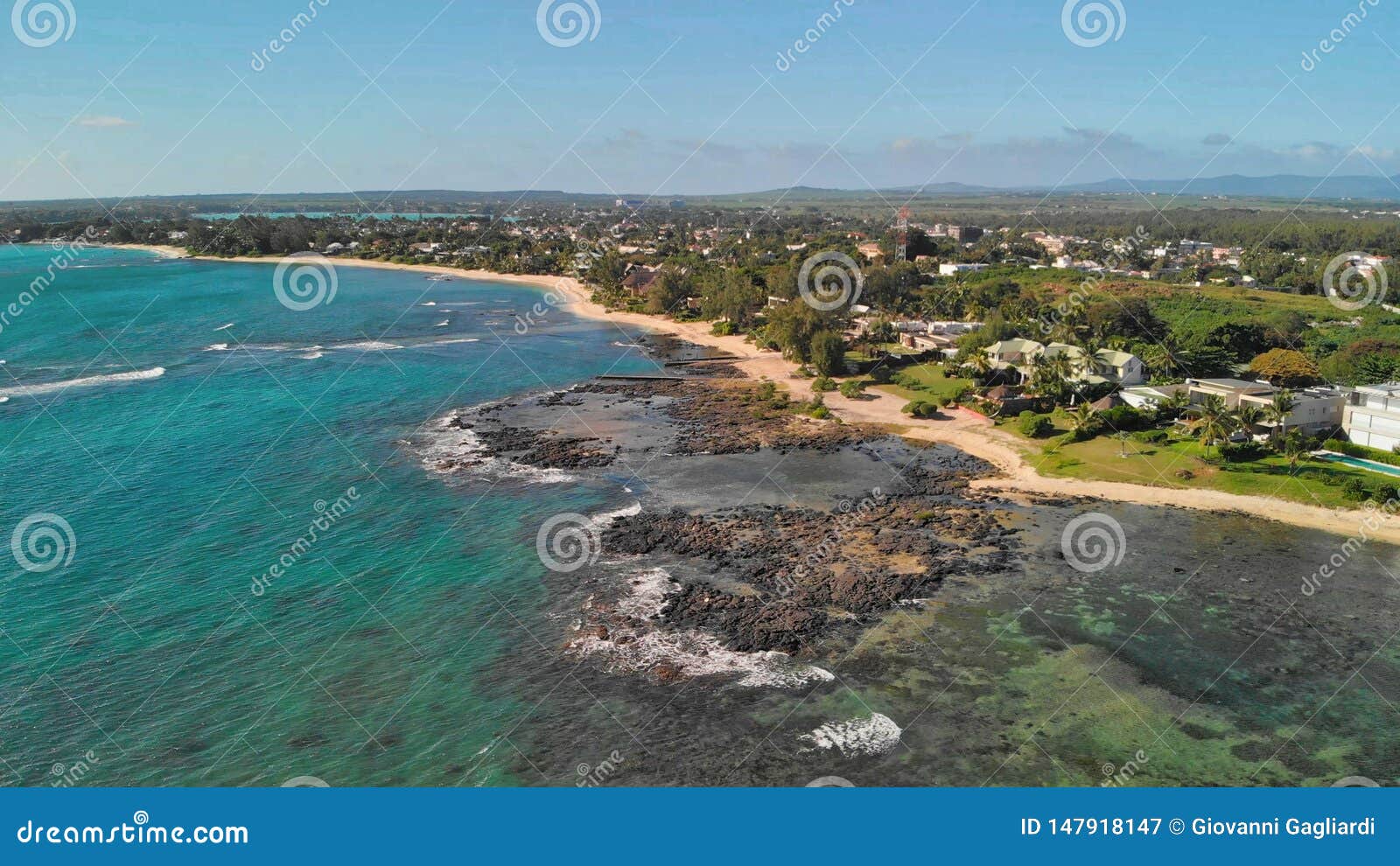Aerial View of Beautiful Beach Stock Image - Image of shore, holiday ...