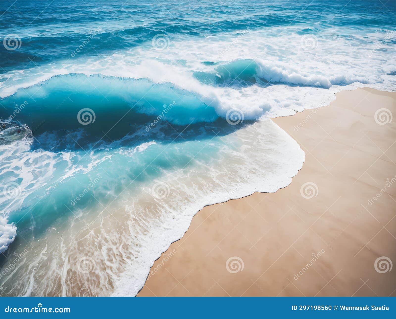 Aerial View of a Beautiful Beach Stock Illustration - Illustration of ...