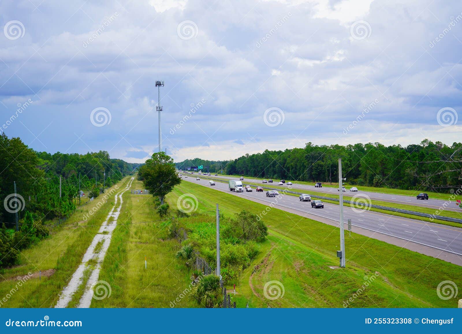 A Beautiful Highway in Florida Stock Photo - Image of blue, motion ...