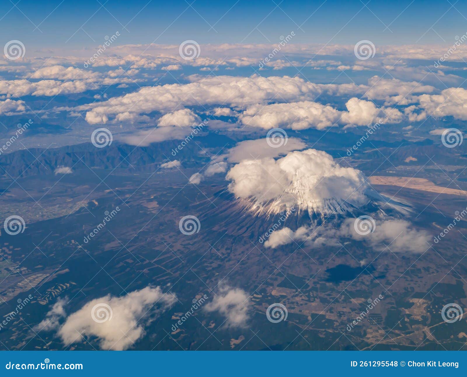 Aerial View of the Beautiful Mt. Fuji Stock Photo - Image of island ...