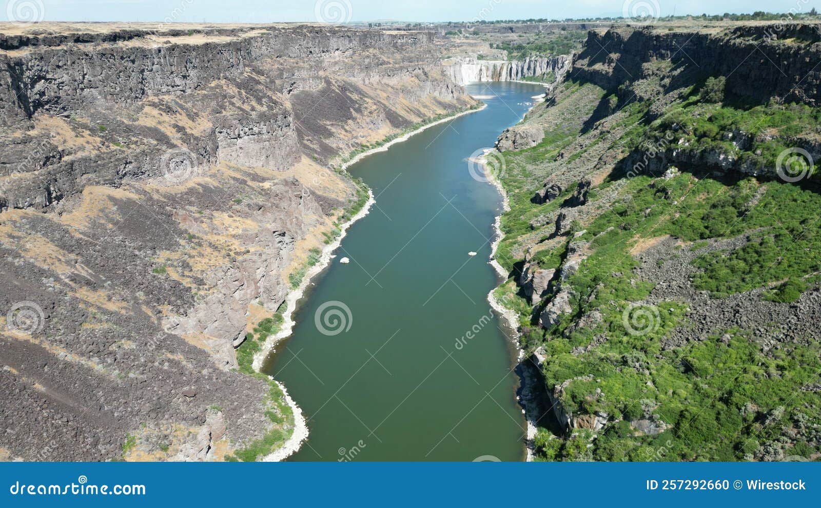 Aerial View of the Beautiful Snake River Canyon Captured during ...