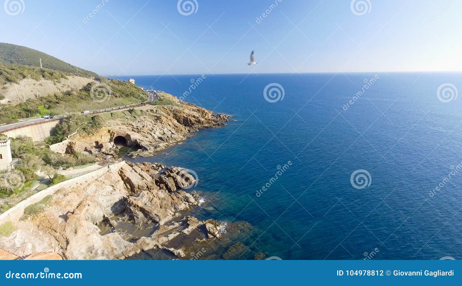 Aerial View of Beautiful Tuscany Coastline Stock Photo - Image of farm ...