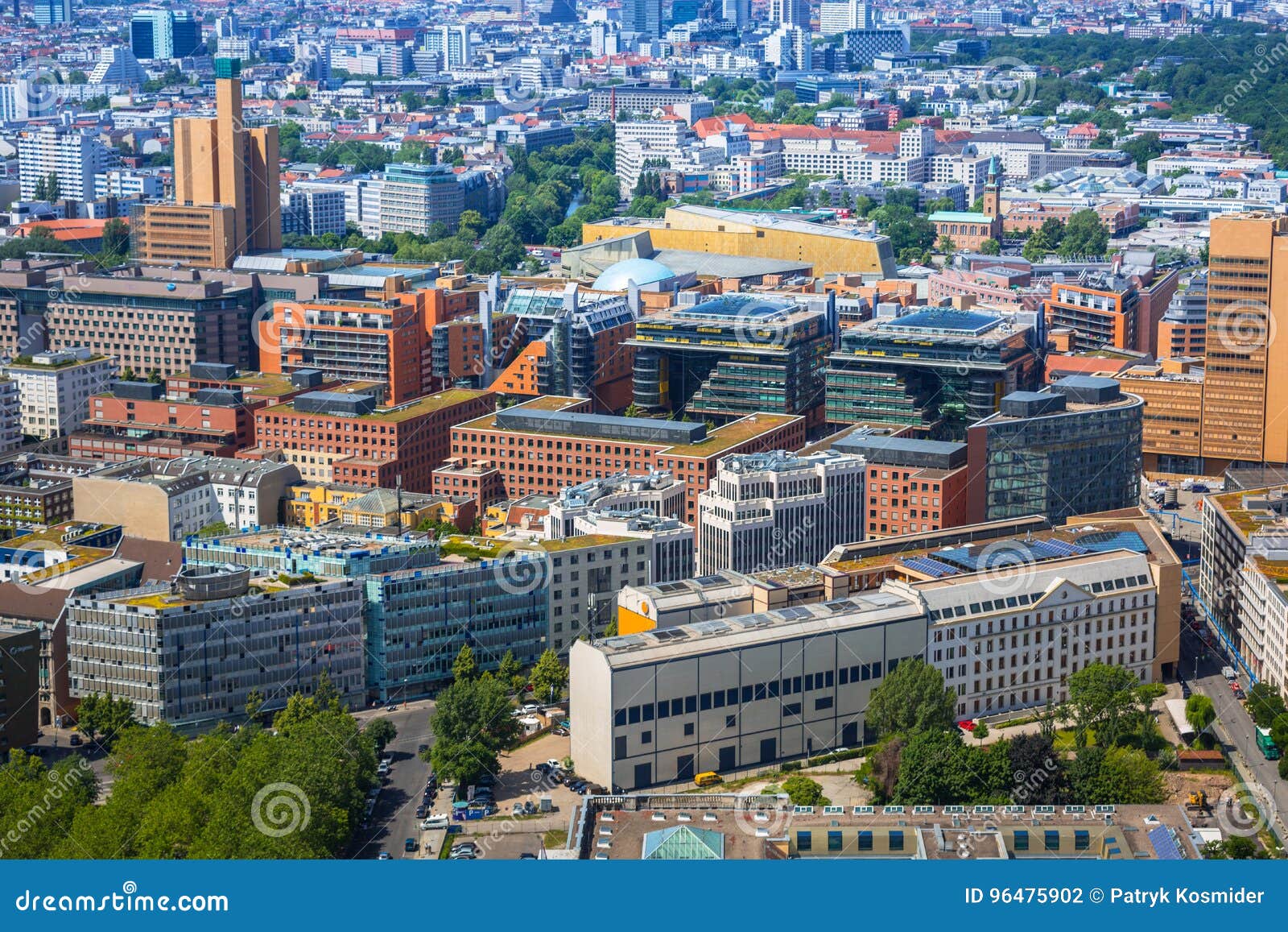 Aerial view of Berlin city editorial photography. Image of germany ...