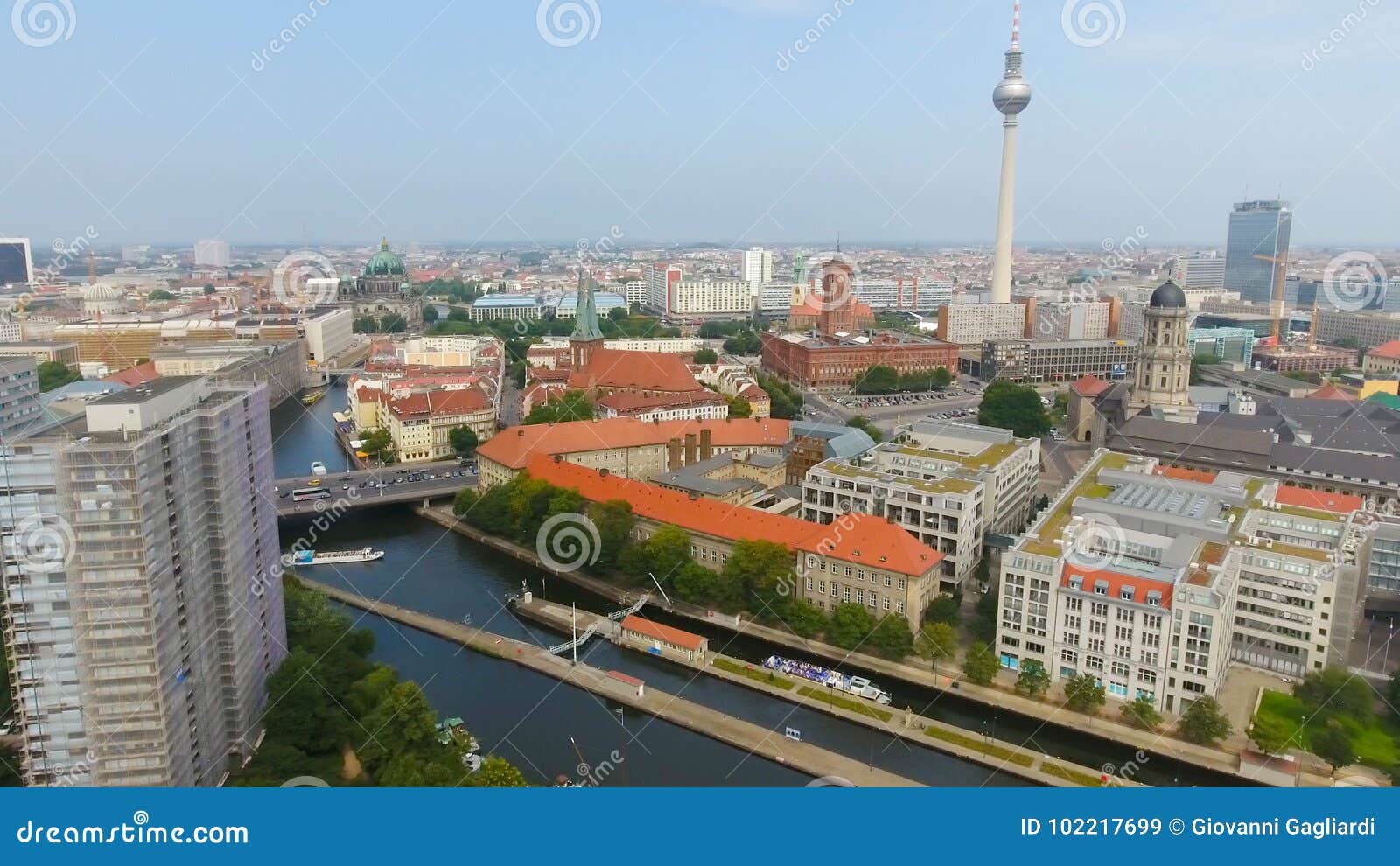 Aerial View of Berlin Skyline, Germany Editorial Stock Image - Image of ...