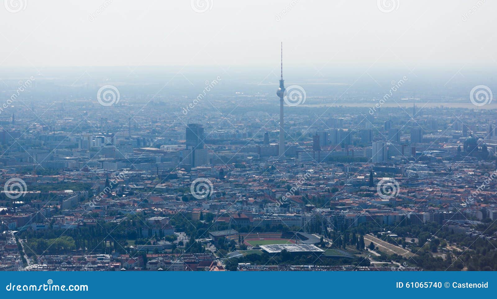 Aerial view of Berlin stock photo. Image of tegel, television - 61065740