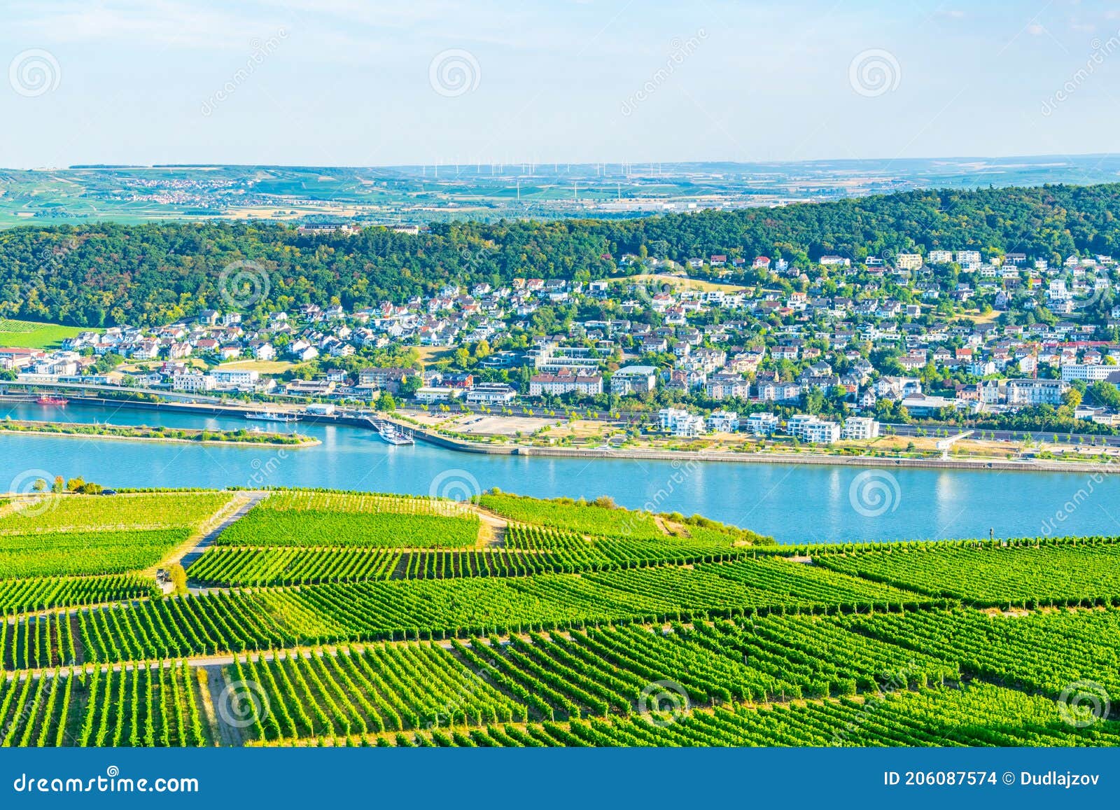 Aerial View of Bingen am Rhein in Germany Stock Photo - Image of ...