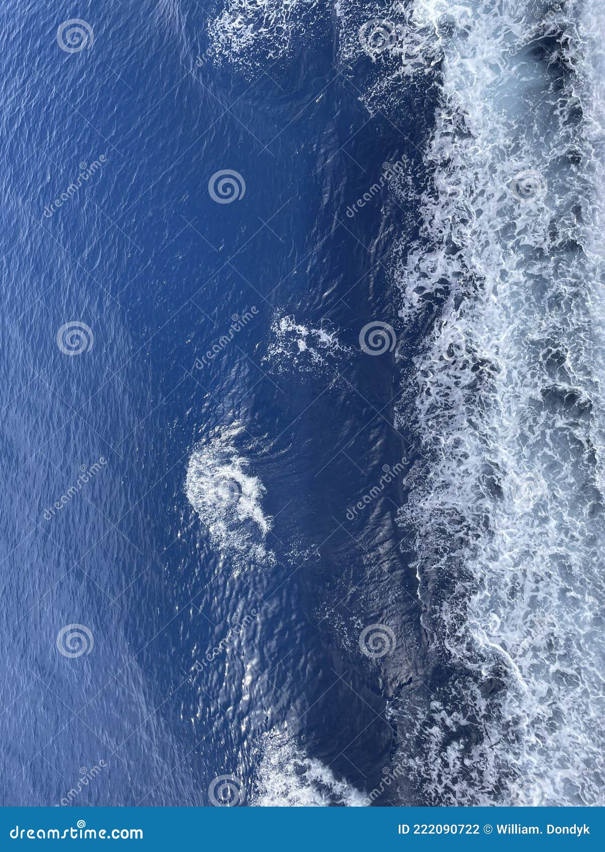 Aerial View of Blue Beach Water Stock Photo - Image of beautiful, foam ...