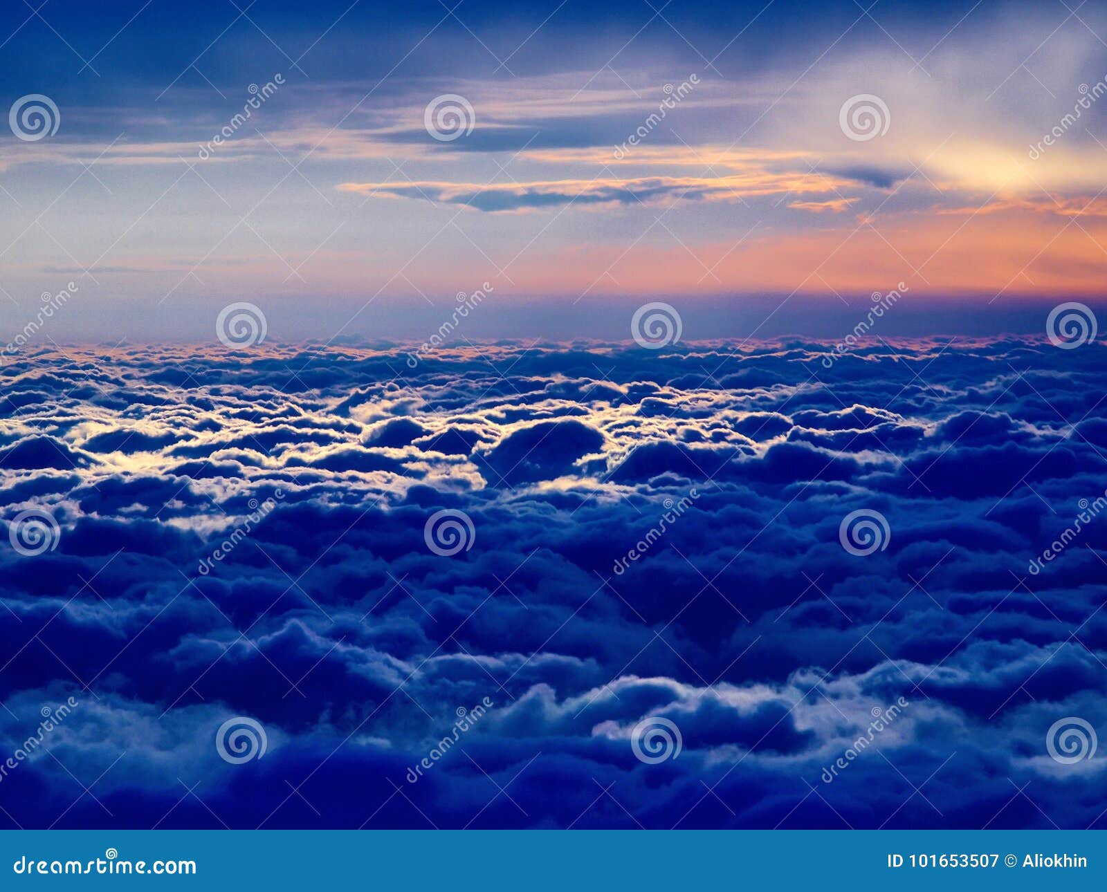 Blue cloudscape stock image. Image of dusk, stratocumulus - 101653507
