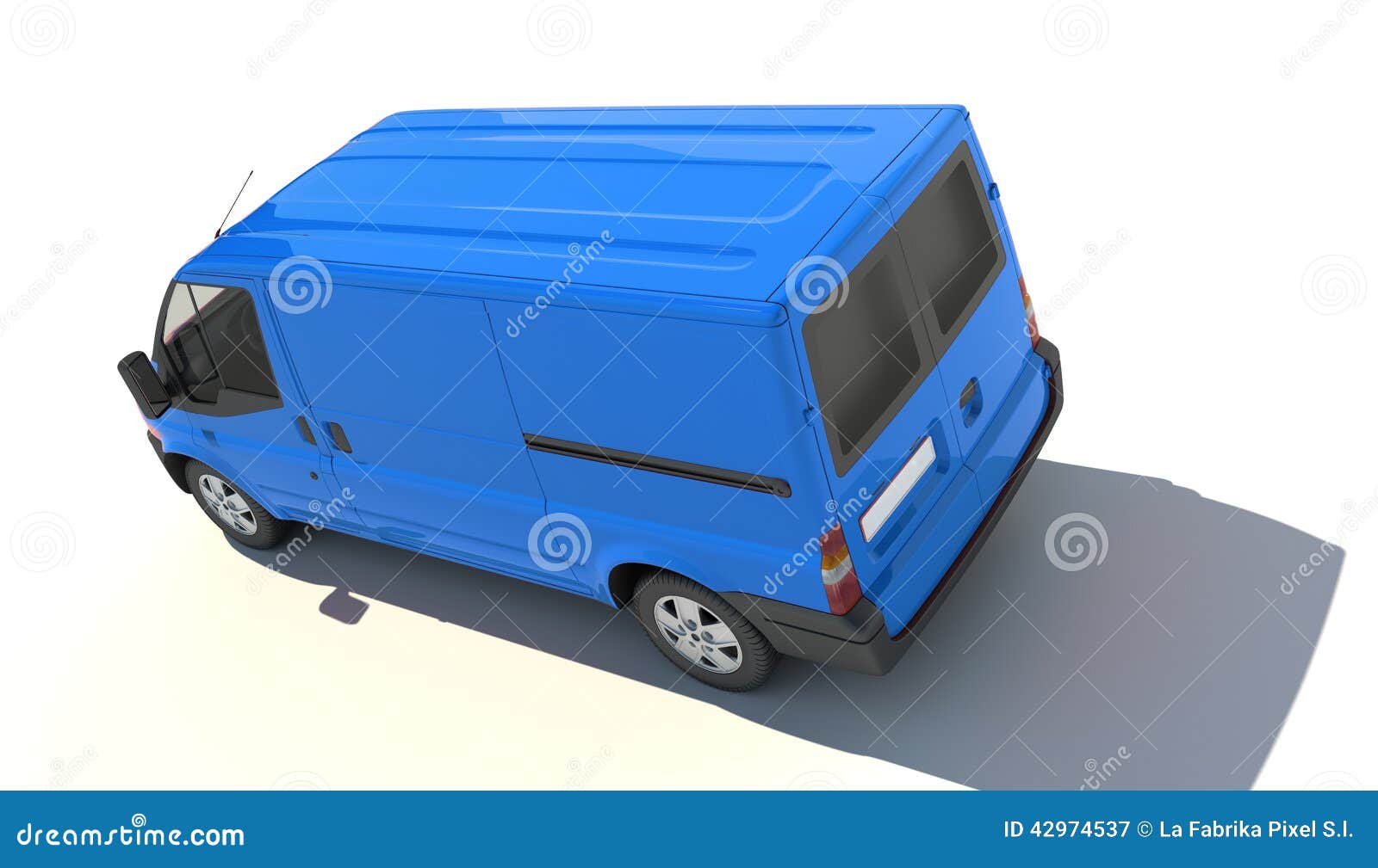 Aerial view of blue van stock illustration. Illustration of aerial ...