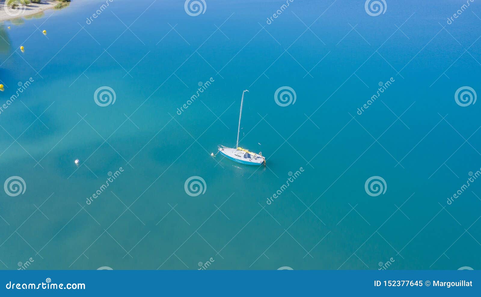 Aerial View of Boat in Lake Stock Image - Image of lake, europe: 152377645