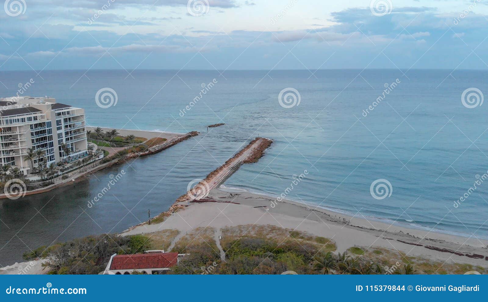 Aerial View of Boca Raton Oceanfront at Sunset, Florida Stock Photo ...