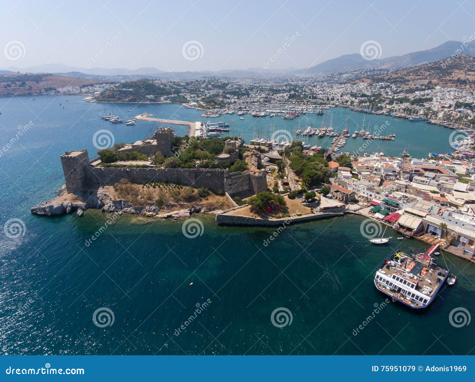 Aerial View of Bodrum Castle, Turkey Editorial Stock Image - Image of ...