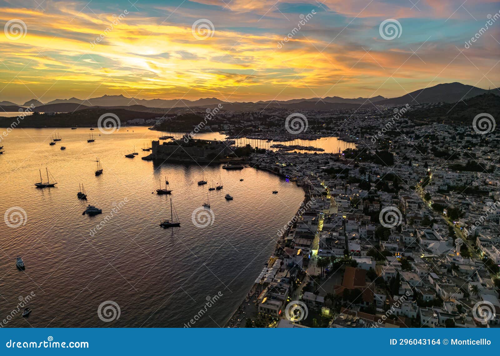 Aerial View of Bodrum in Mugla Province, Turkey Stock Photo - Image of ...