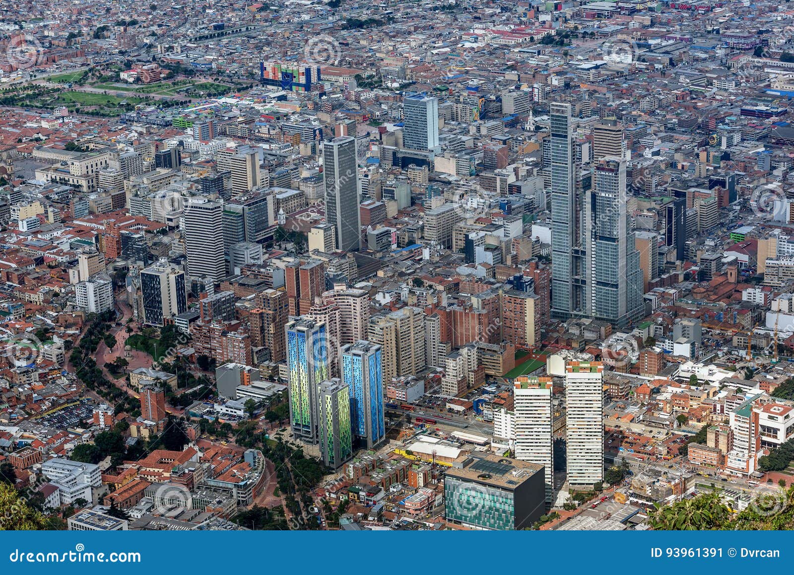 Aerial View of Bogota, Colombia Stock Image - Image of colombia, bogota ...