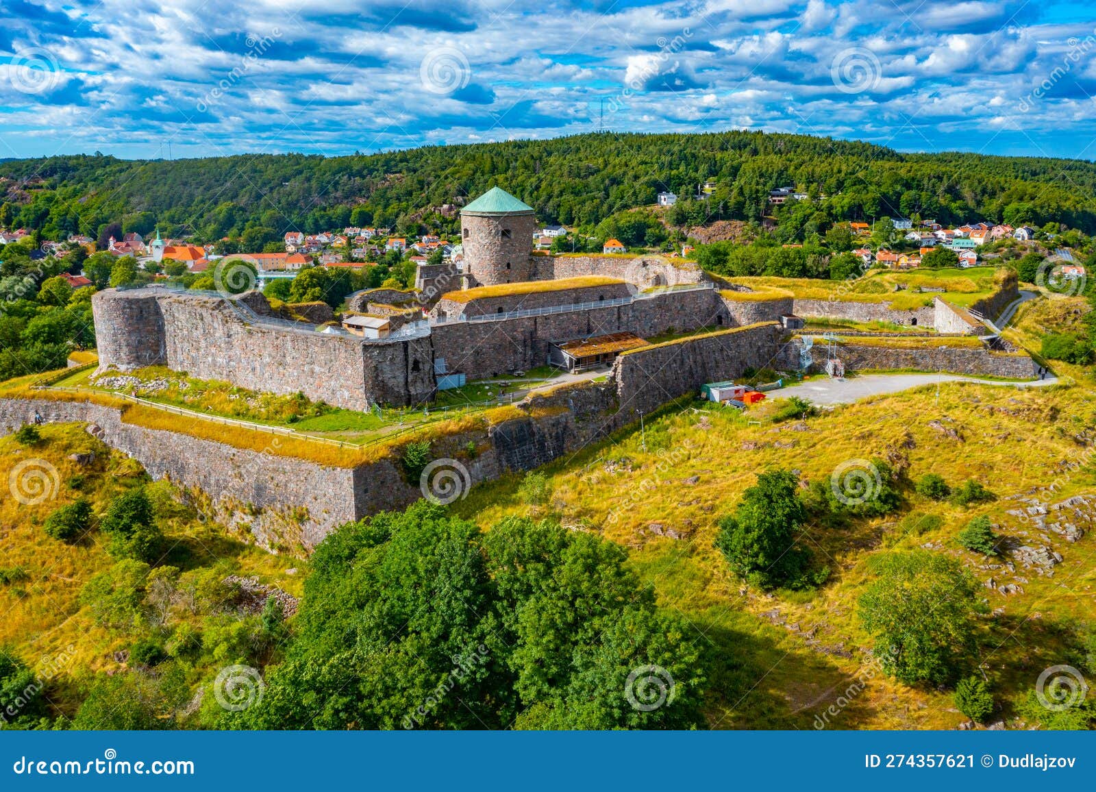 Aerial View of Bohus Fortress in Sweden Stock Image - Image of nordic ...