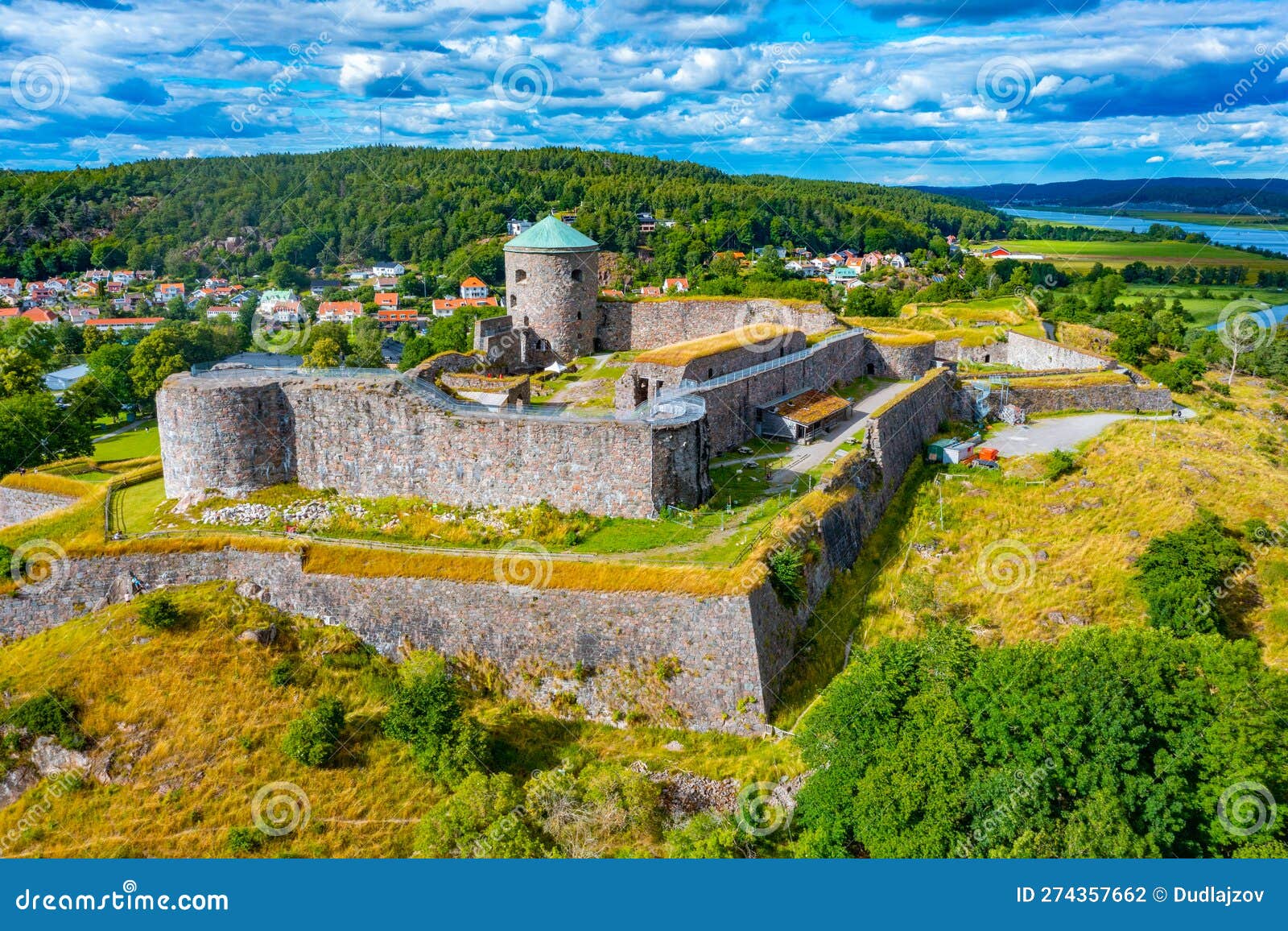 Aerial View of Bohus Fortress in Sweden Stock Photo - Image of tourist ...
