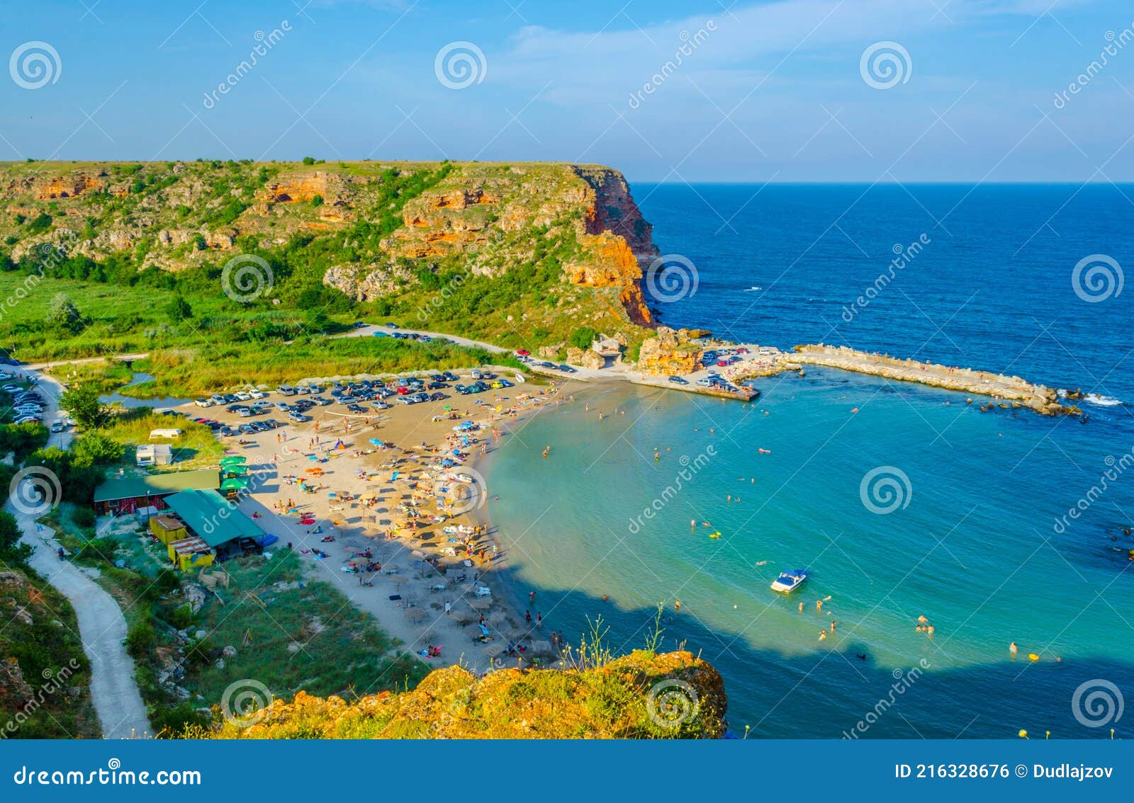 Aerial View of the Bolata Beach in Bulgaria Stock Photo - Image of ...