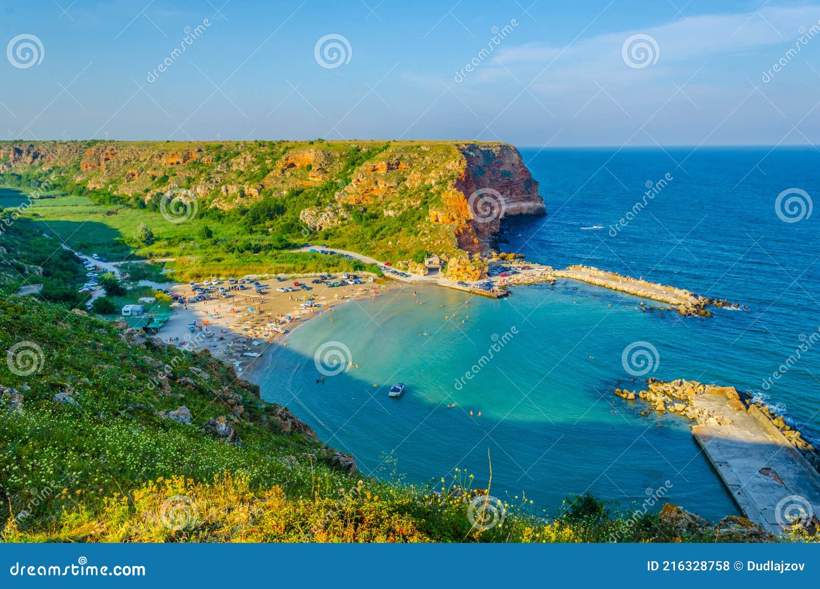 Aerial View of the Bolata Beach in Bulgaria Stock Photo - Image of ...