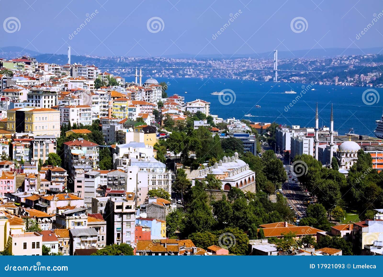 Aerial View of Bosphorus Bridge in Istanbul Stock Image - Image of ...