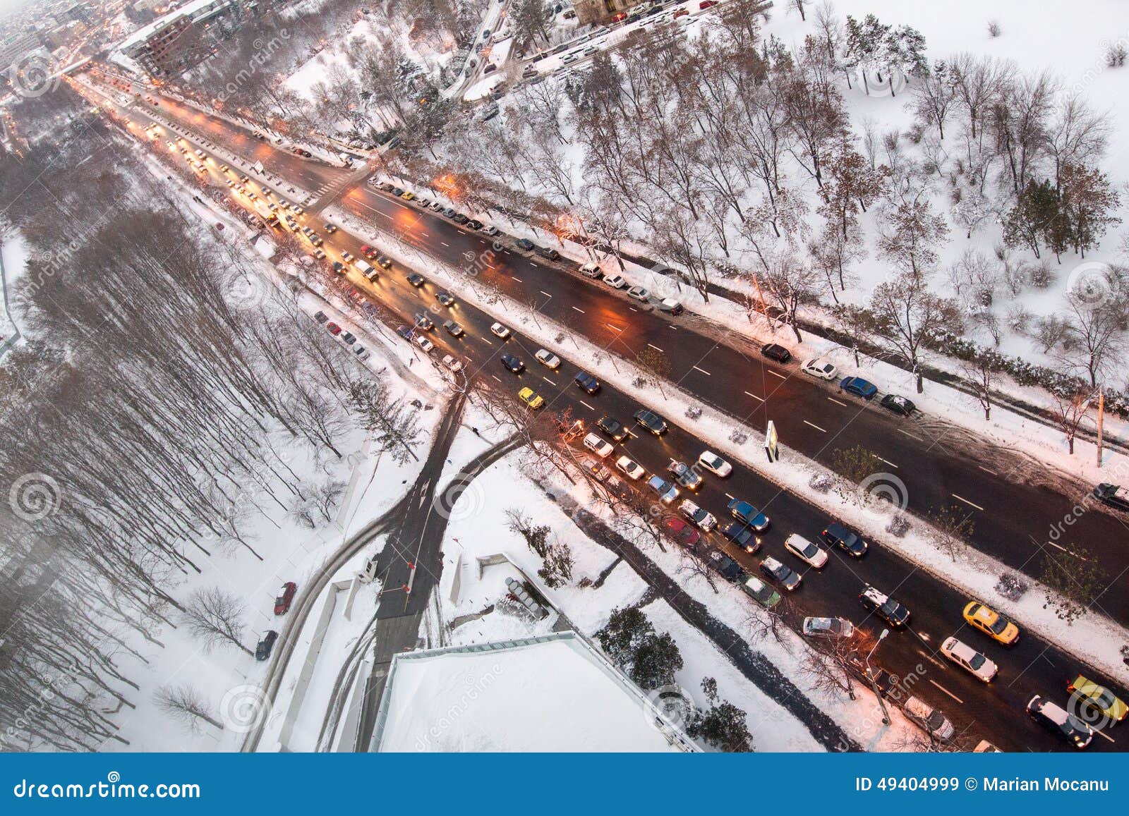Aerial view of a boulevard editorial stock image. Image of crossroads ...