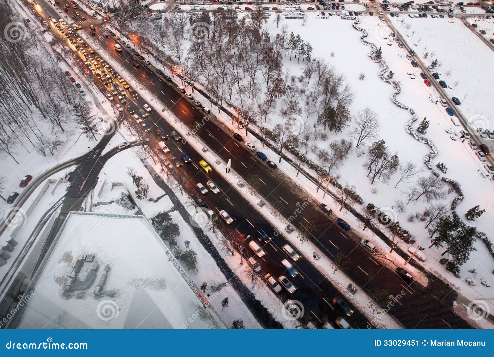 Aerial view of a boulevard editorial photo. Image of headlight - 33029451