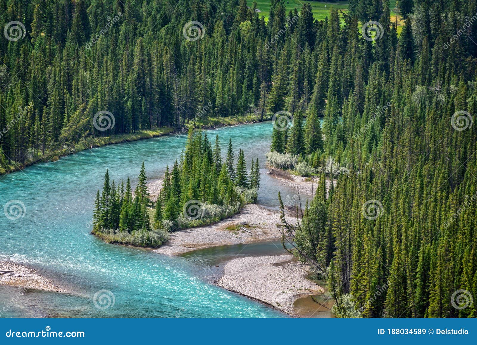 Bow River In Banff Royalty-Free Stock Photography | CartoonDealer.com ...