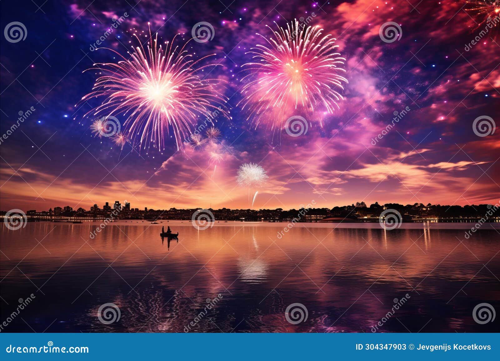 Aerial View of a Breathtaking River Illuminated by Spectacular ...