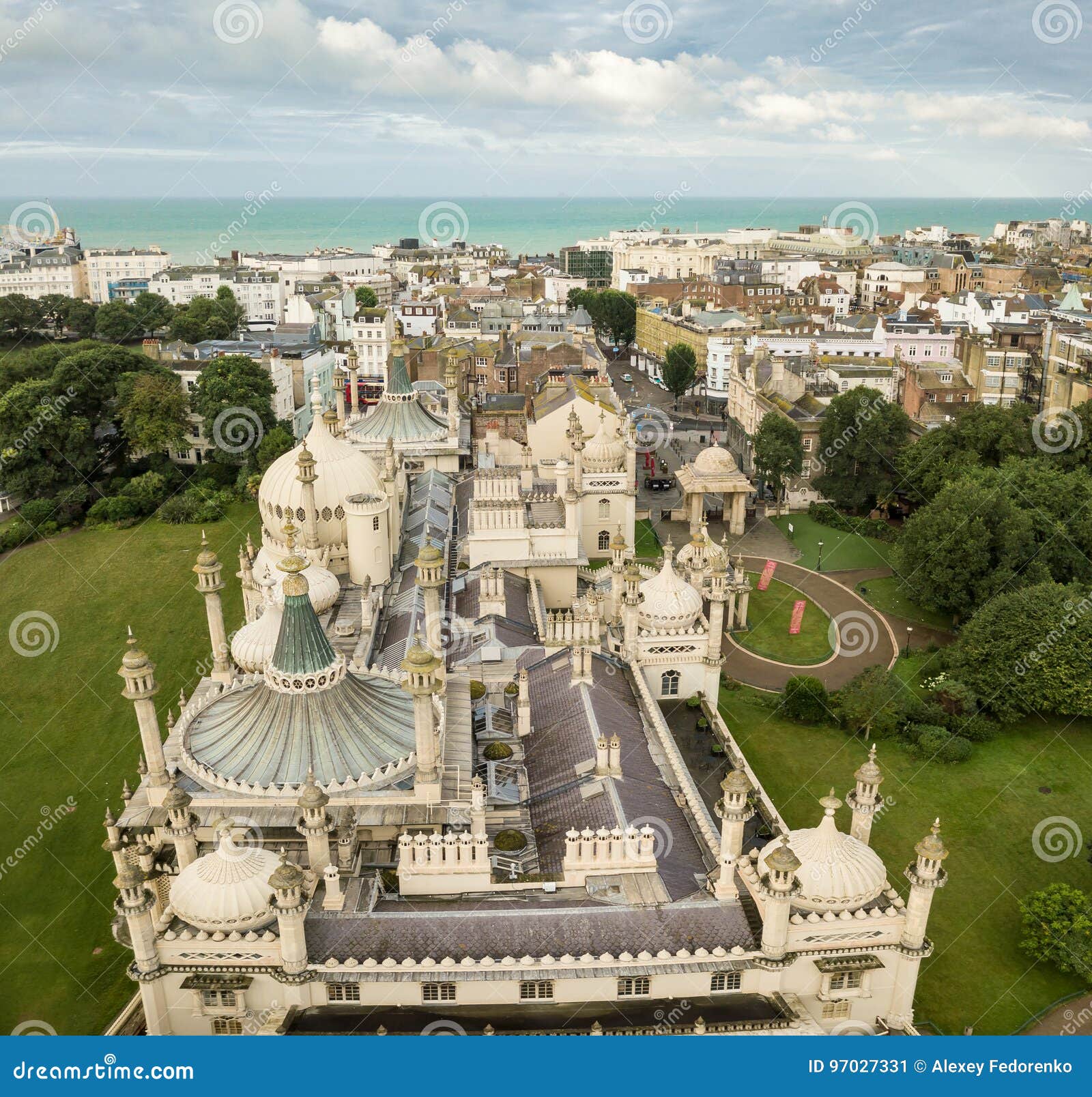 Aerial View of Brighton in Summer Stock Image - Image of panoramic ...