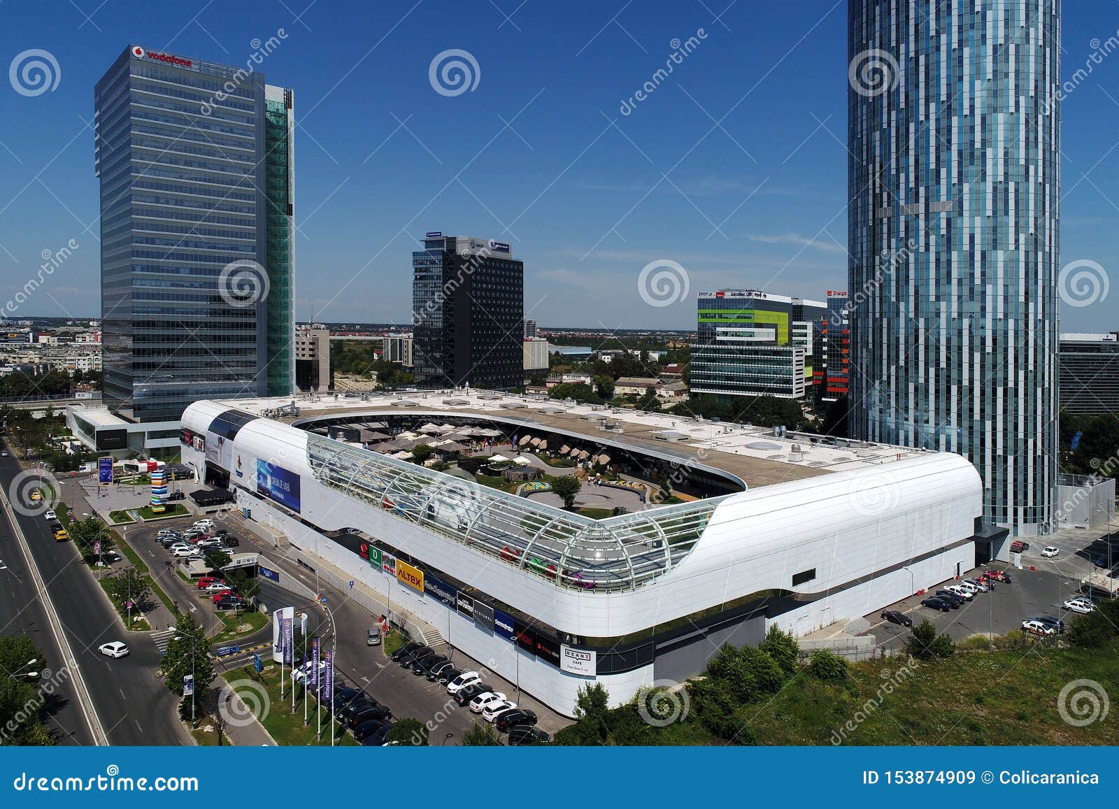 Aerial View of Bucharest, Downtown Editorial Stock Image - Image of ...