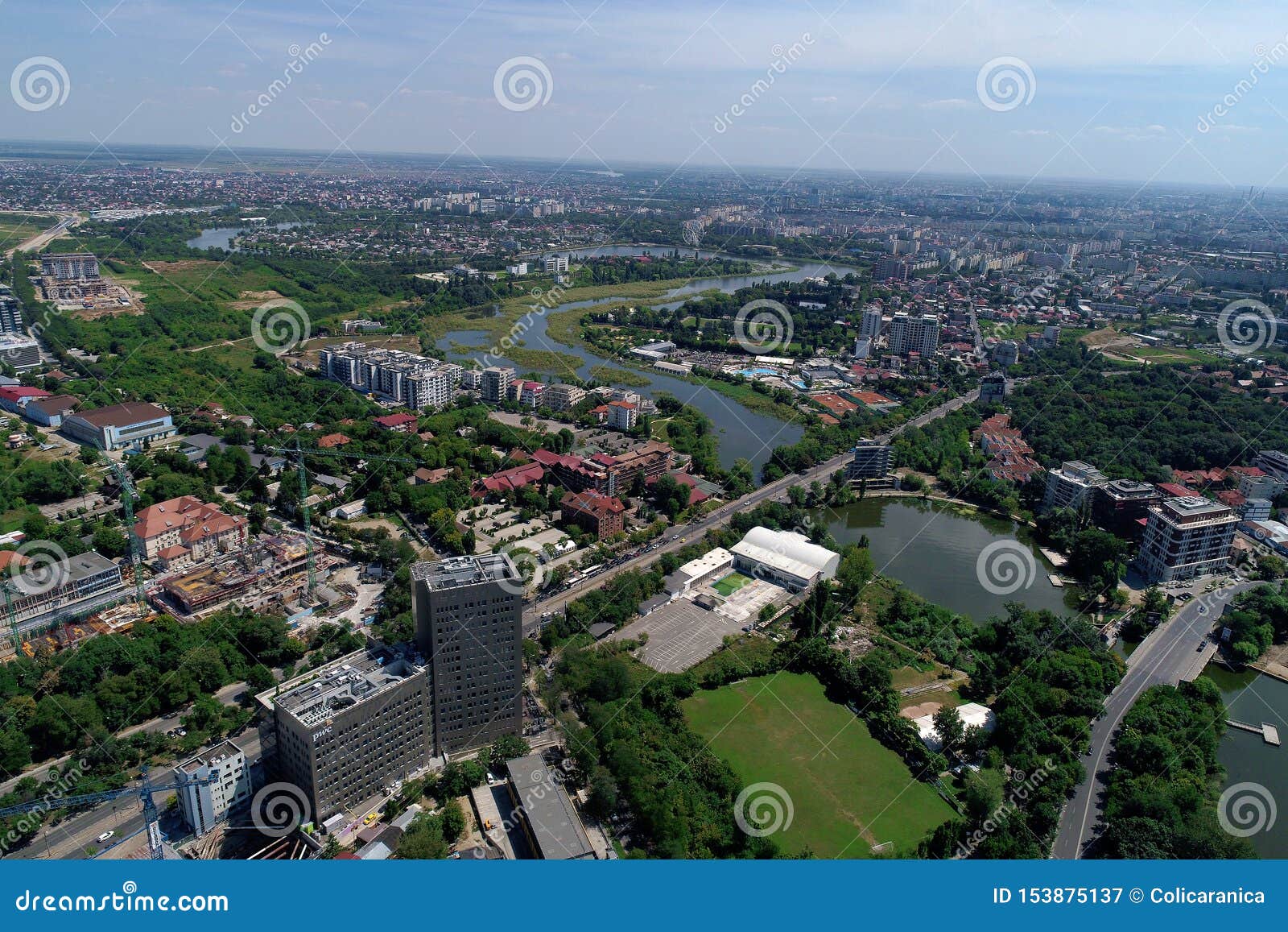 Aerial View of Bucharest, Downtown Editorial Photography - Image of ...