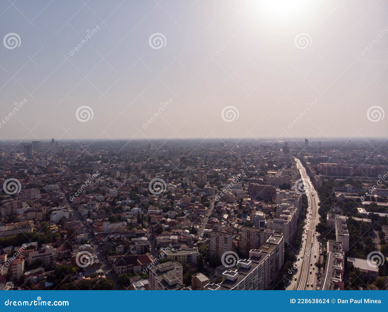 Aerial View of Bucharest Skyline Stock Photo - Image of architecture ...