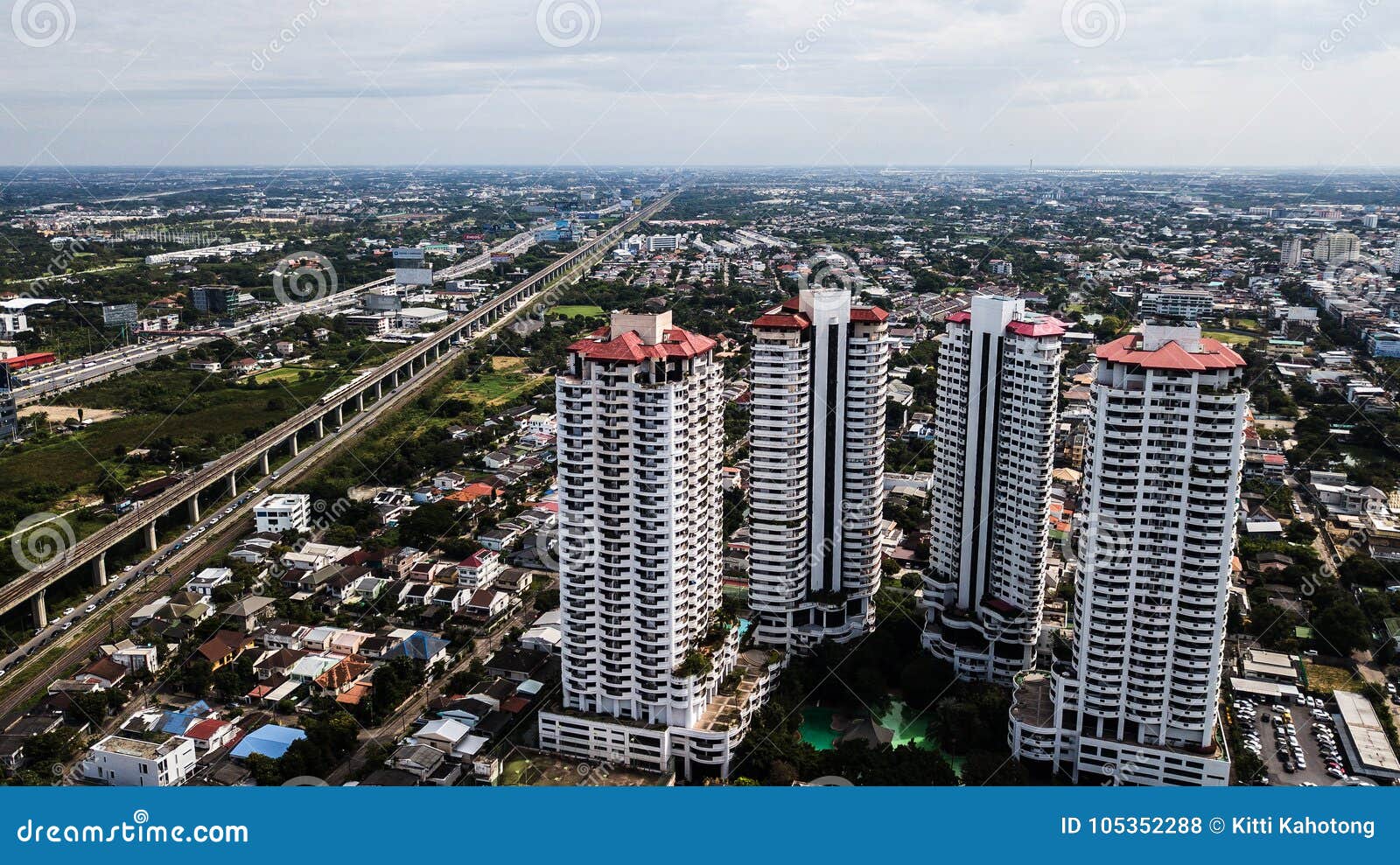 Aerial view of building stock photo. Image of aerial - 105352288