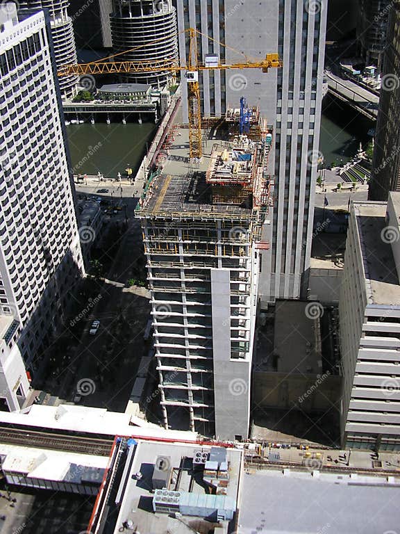 Aerial View of Building Construction Stock Image - Image of high ...