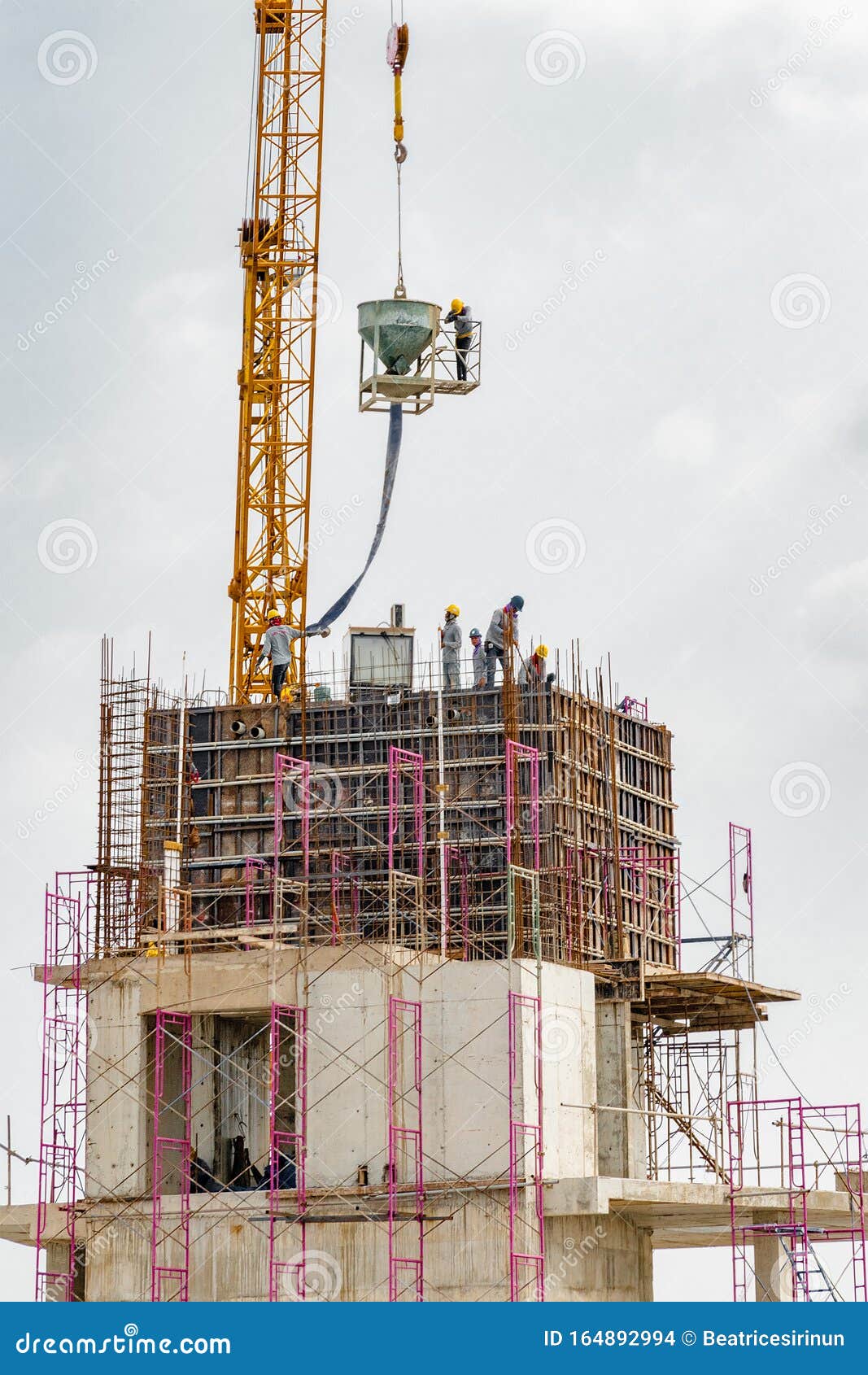 Aerial View of a Building Construction in Progress Stock Photo - Image ...