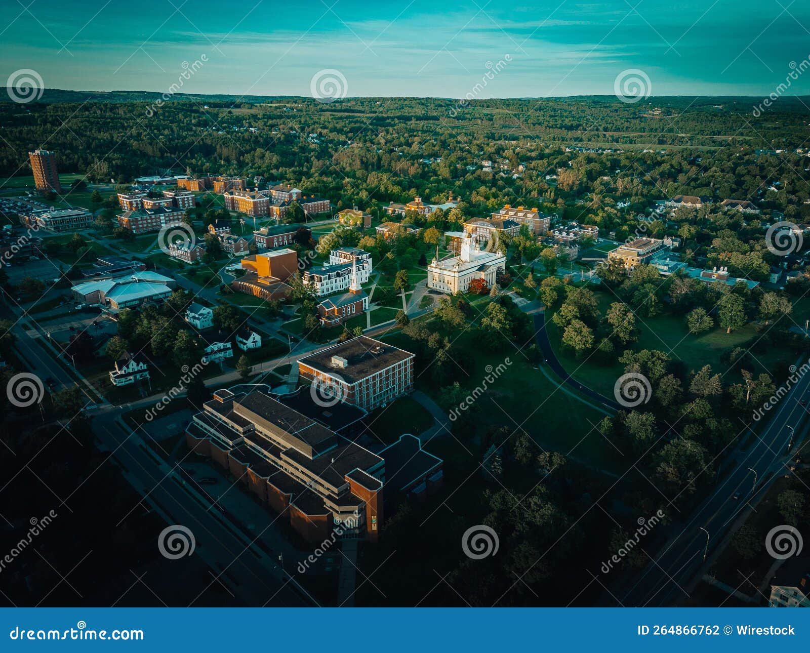 Aerial View of Buildings in Greenery Editorial Photography - Image of ...