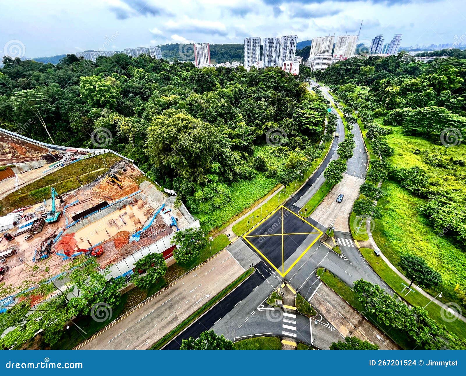 Aerial View of Bukit Batok Nature Corridor Stock Photo - Image of ...