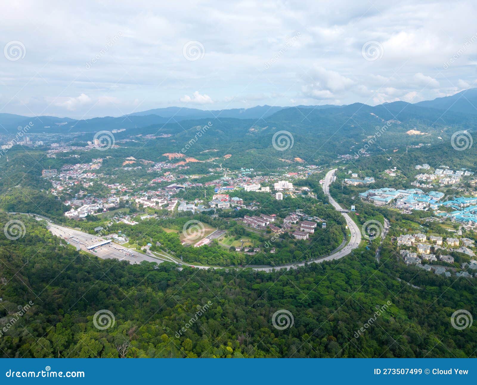 Aerial View Bukit Tabur with Background of Karak Highway Stock Image ...