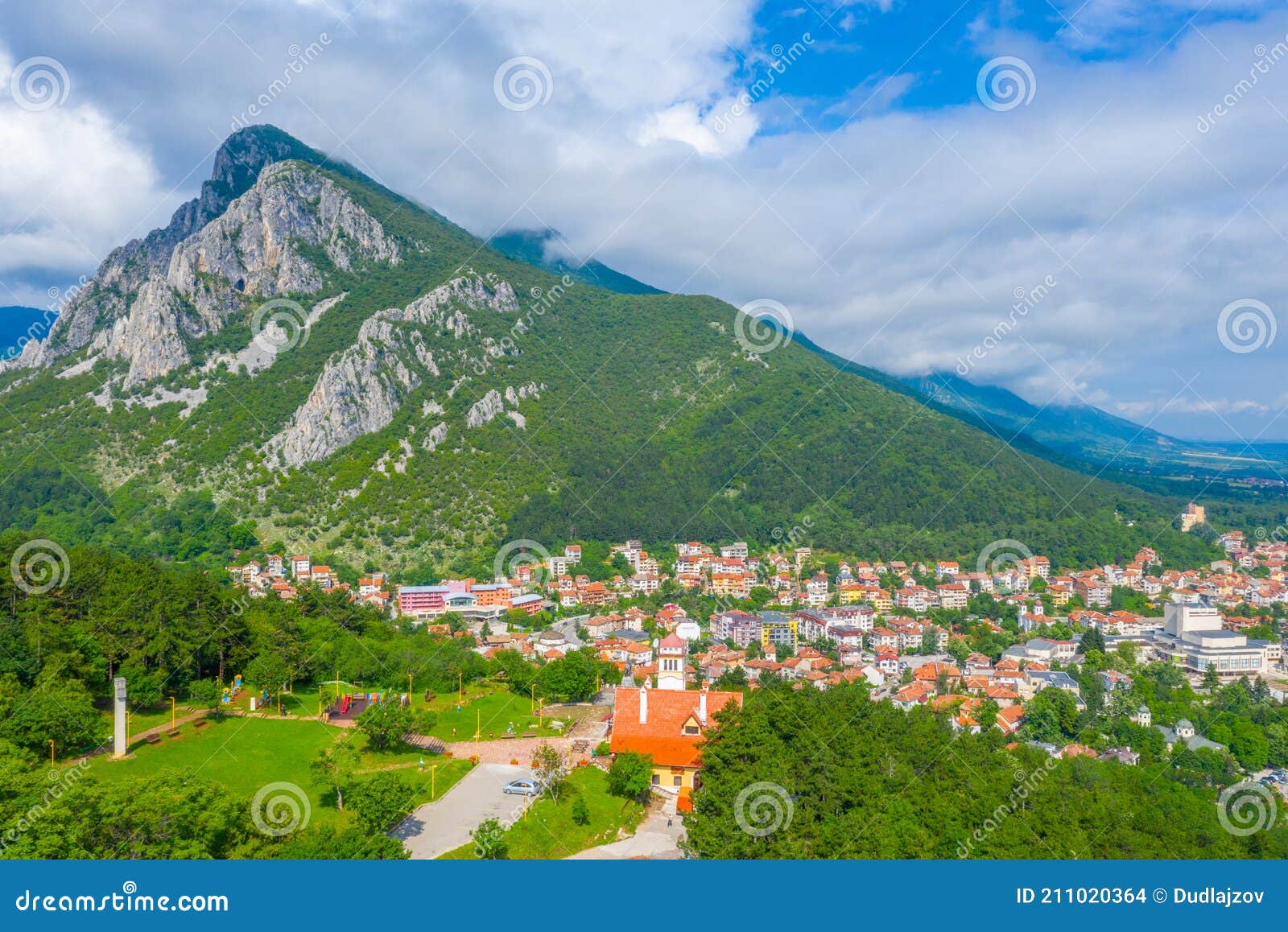 Aerial View of Bulgarian Town Vratsa Stock Photo - Image of mountain ...