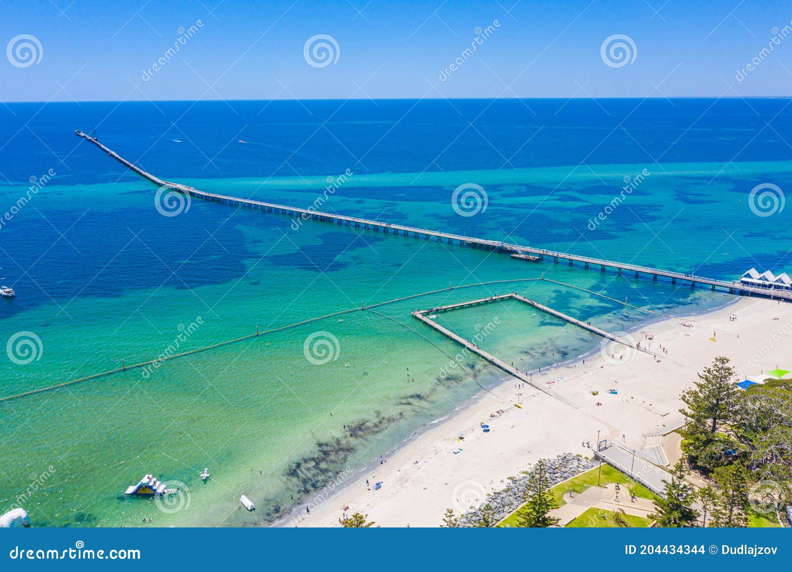 Aerial View of Busselton Jetty in Australia Stock Photo - Image of ...