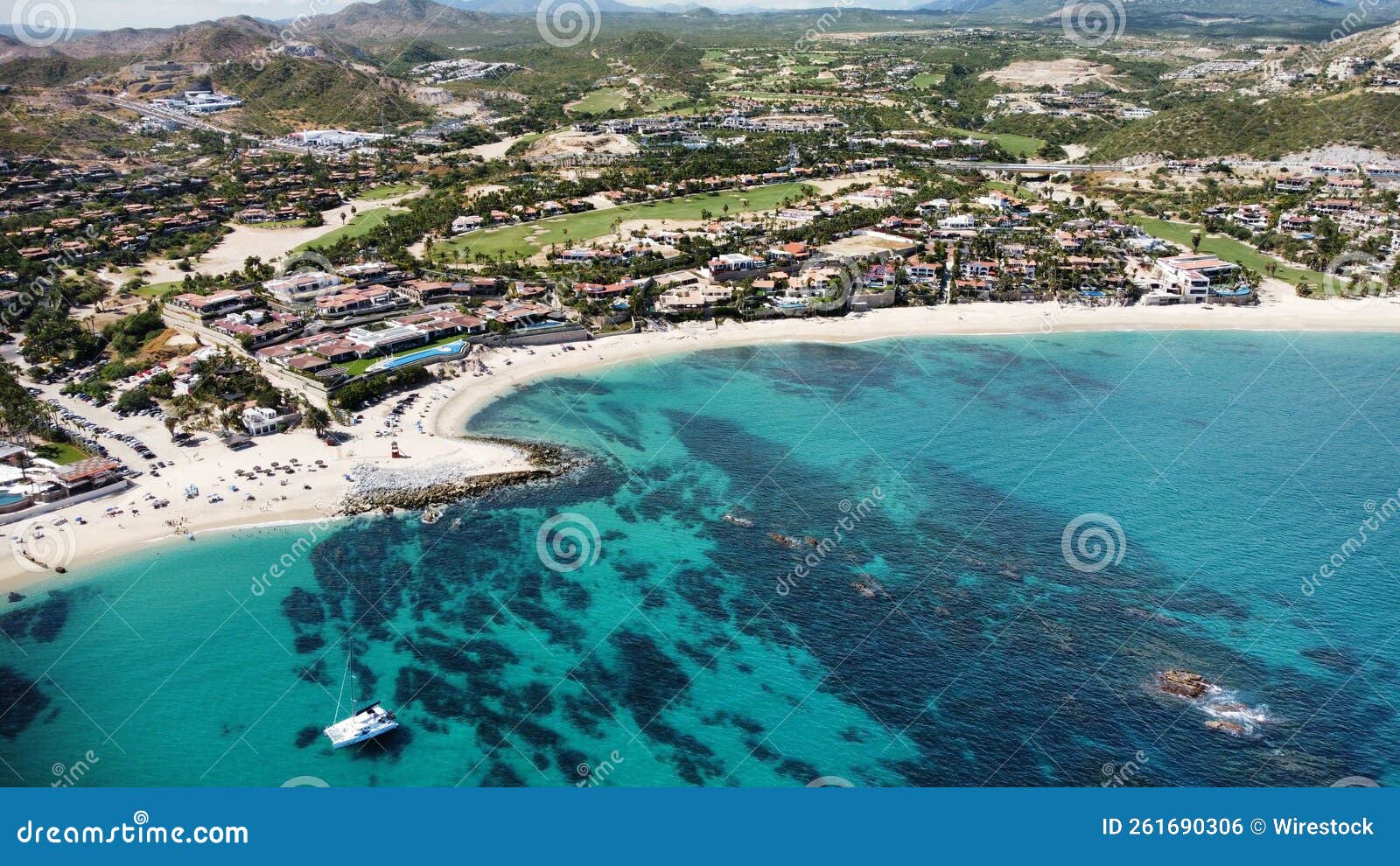 Aerial View of Cabo Beach, Mexico Stock Photo - Image of landscape ...