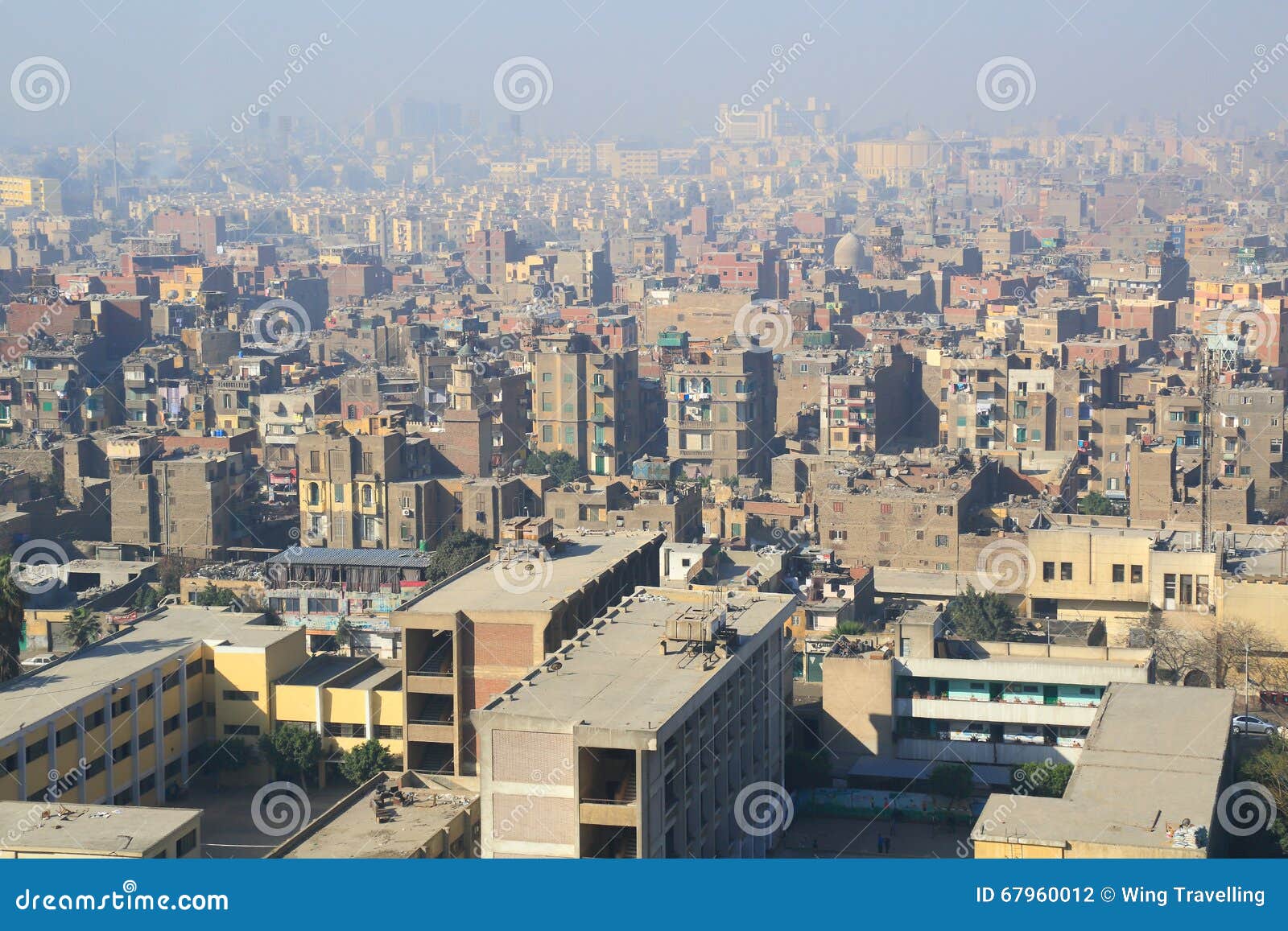 Aerial view of Cairo stock photo. Image of slum, poverty - 67960012