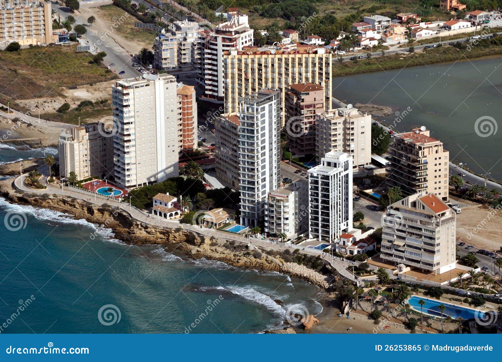 Aerial view of Calpe stock image. Image of hotel, blanca - 26253865