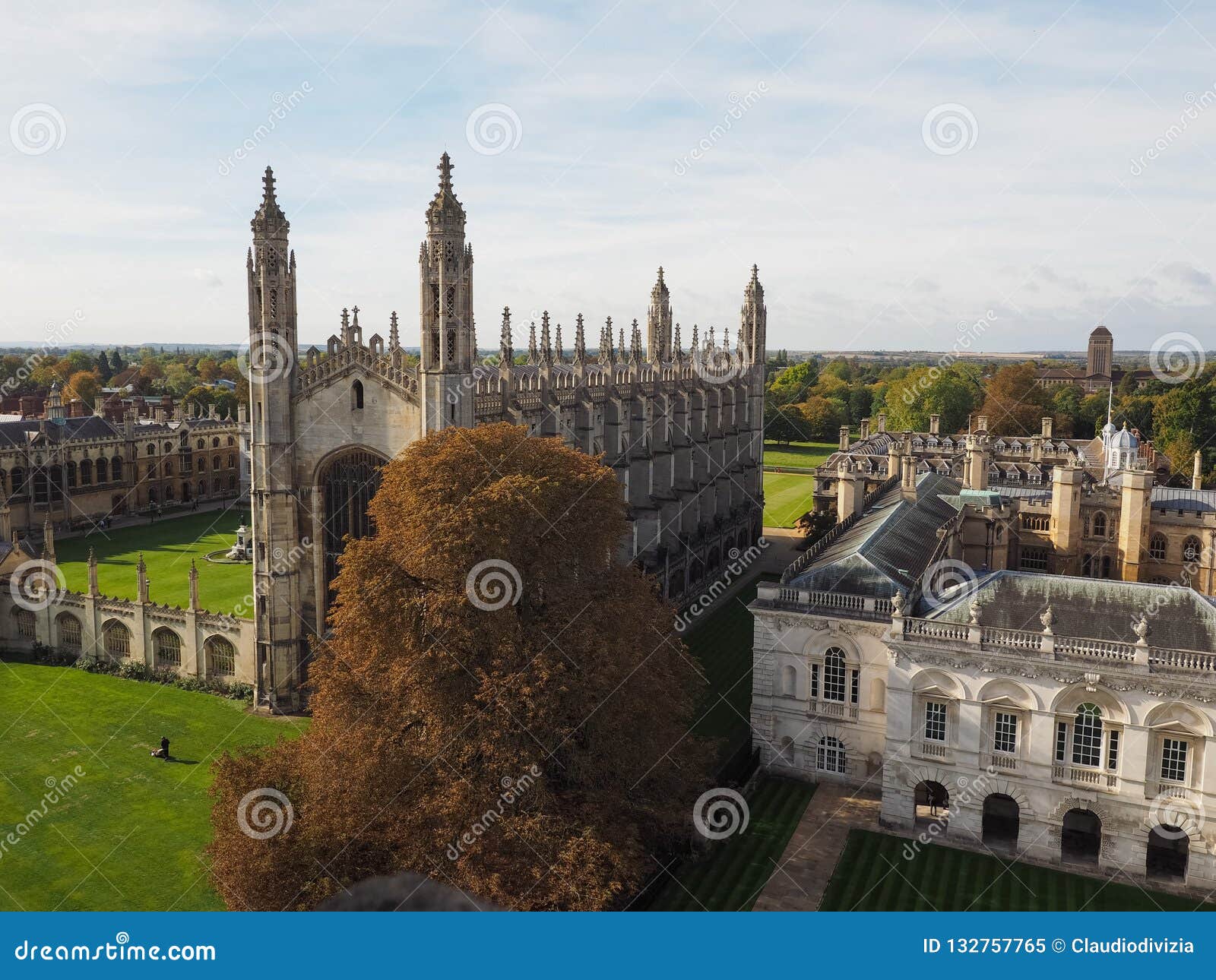 Aerial view of Cambridge stock image. Image of cambridgeshire - 132757765