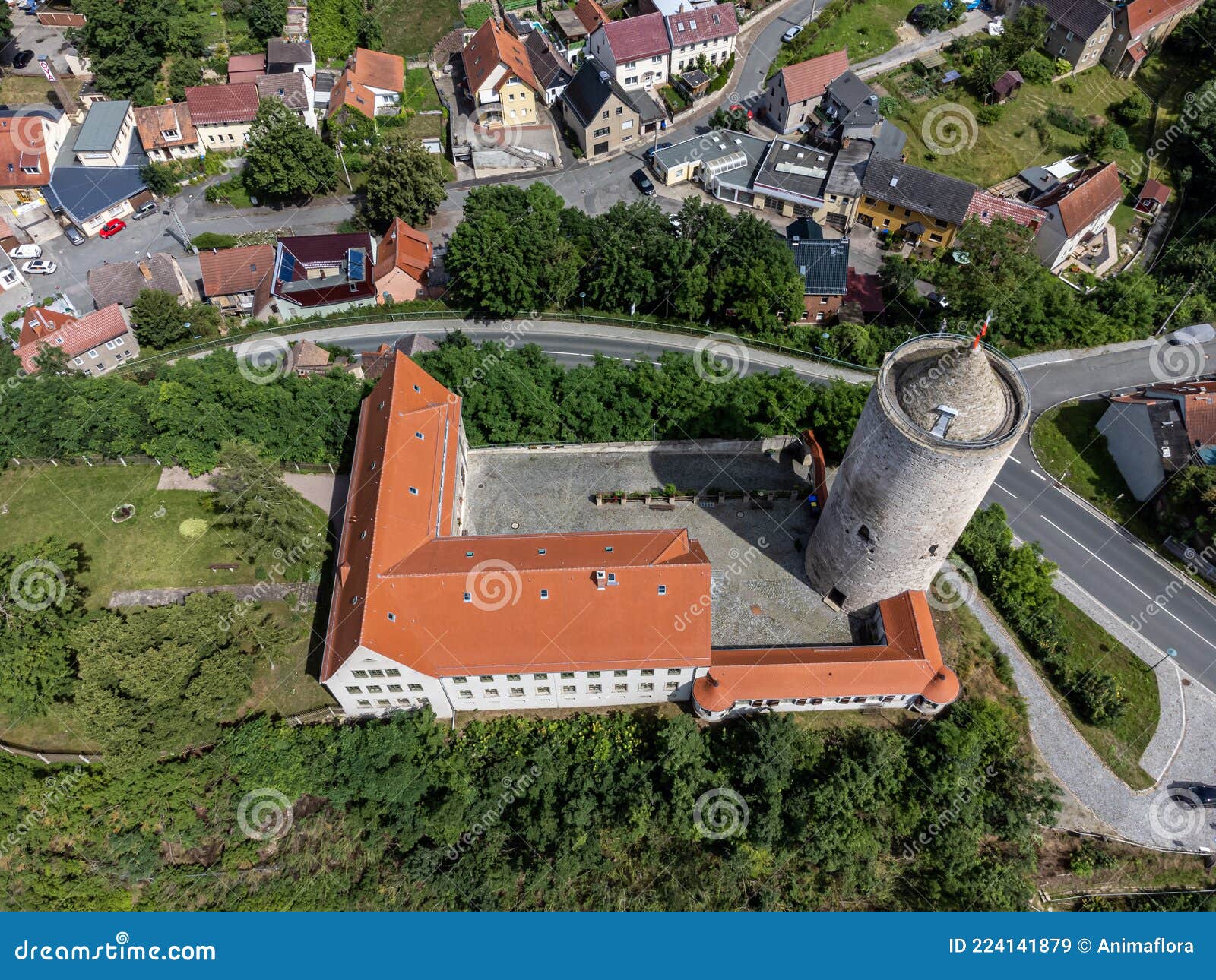 Aerial View of Camburg Castle in Thuringia Stock Image - Image of ...